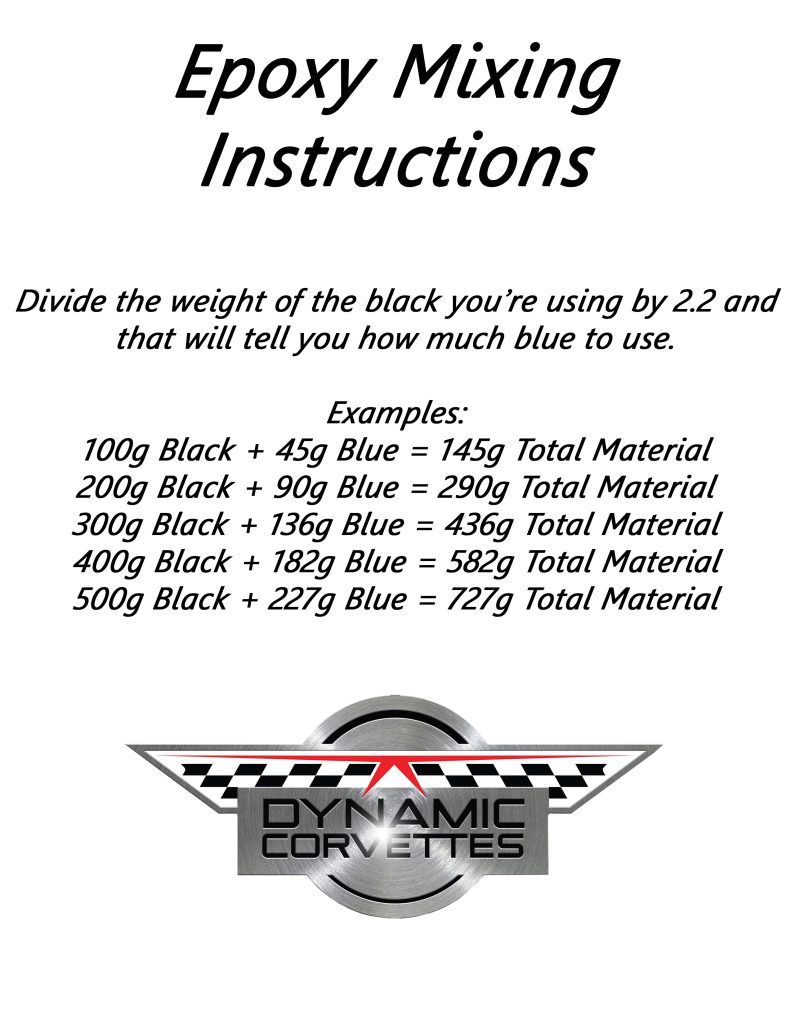 Professional Grade 2 Part Epoxy - Dynamic Corvettes